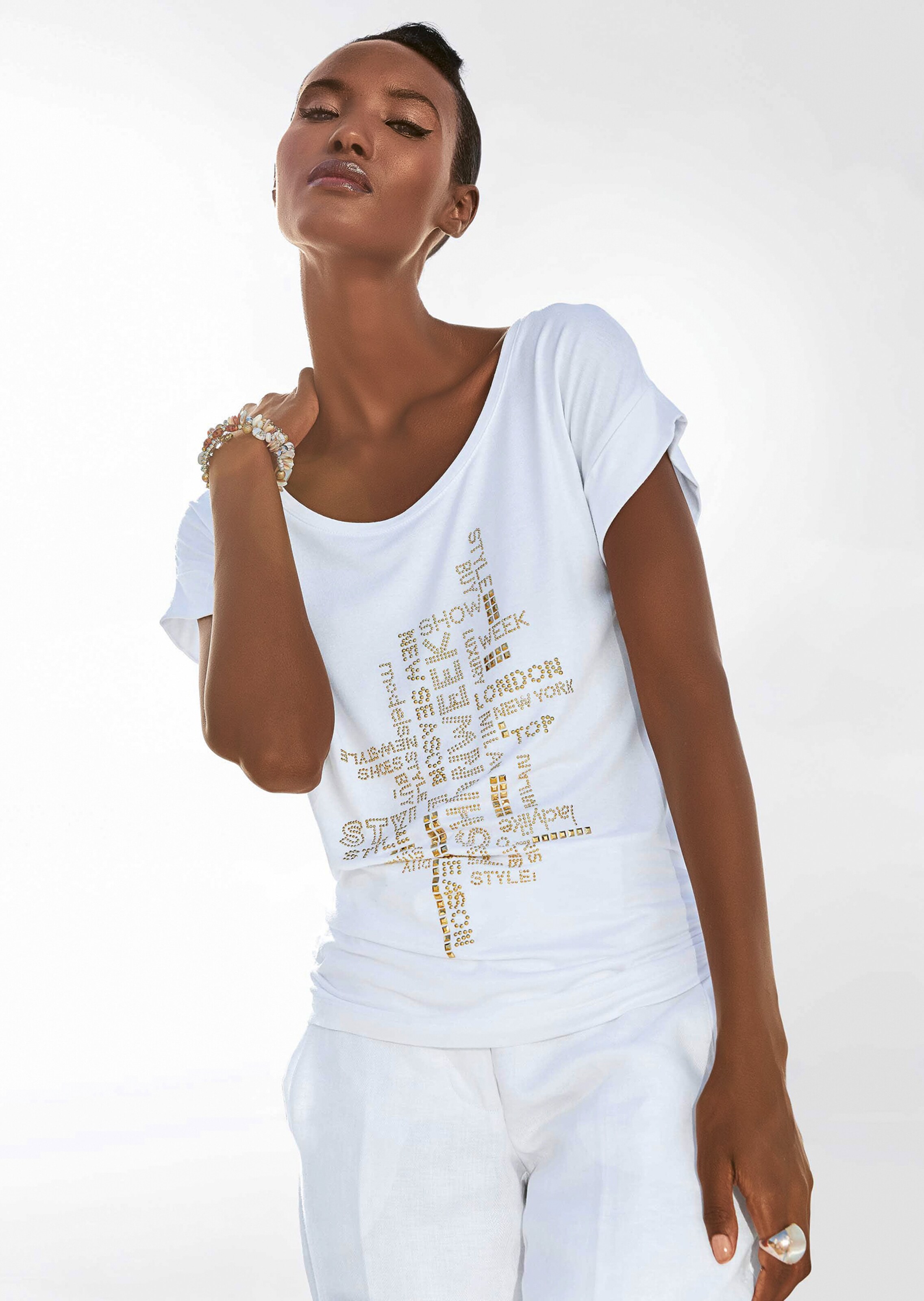 Top in white / gold | MADELEINE Fashion