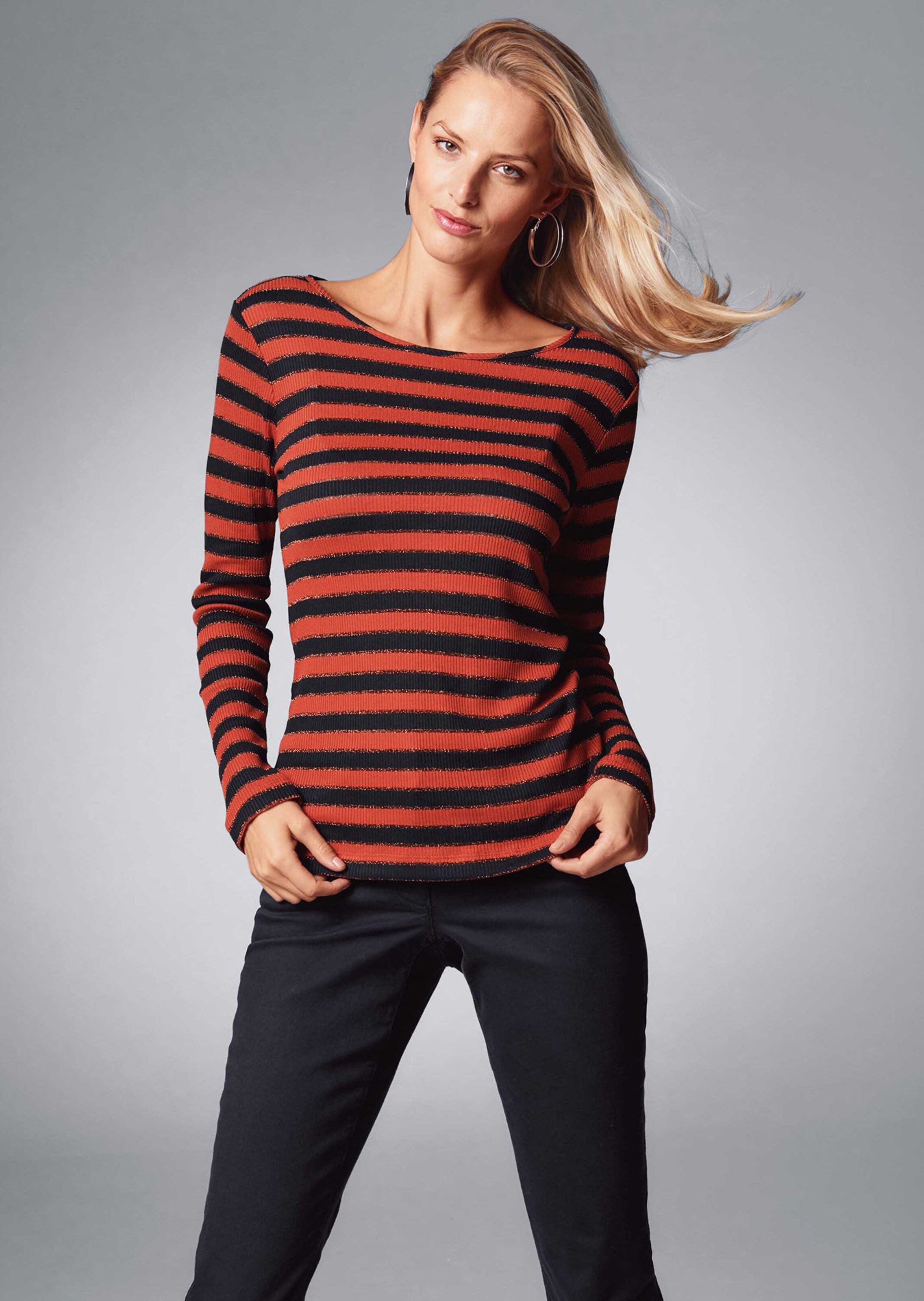 Ringelshirt mit Glanz kaufen | MADELEINE Mode