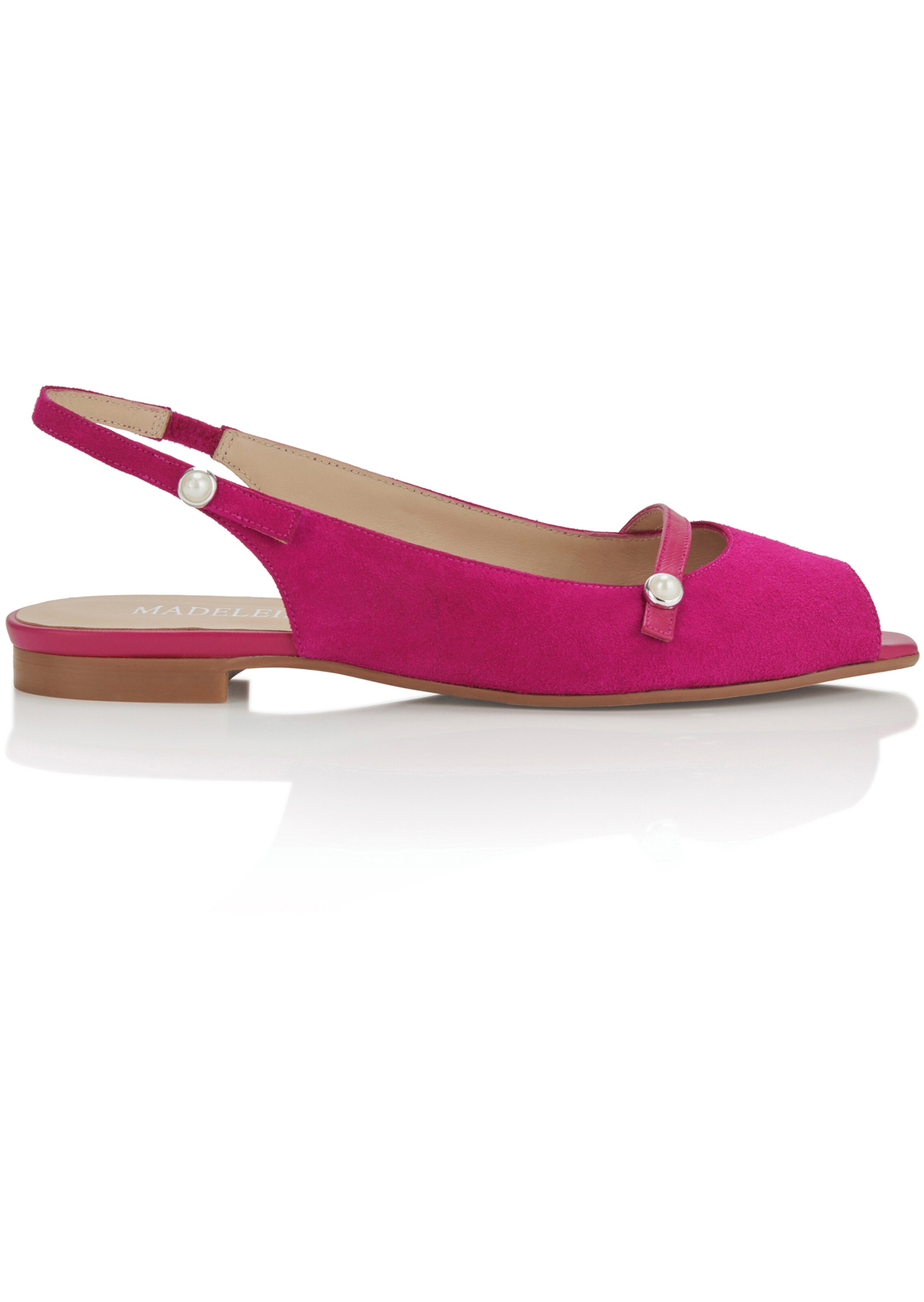 Slingback ballet flats in raspberry | MADELEINE Fashion
