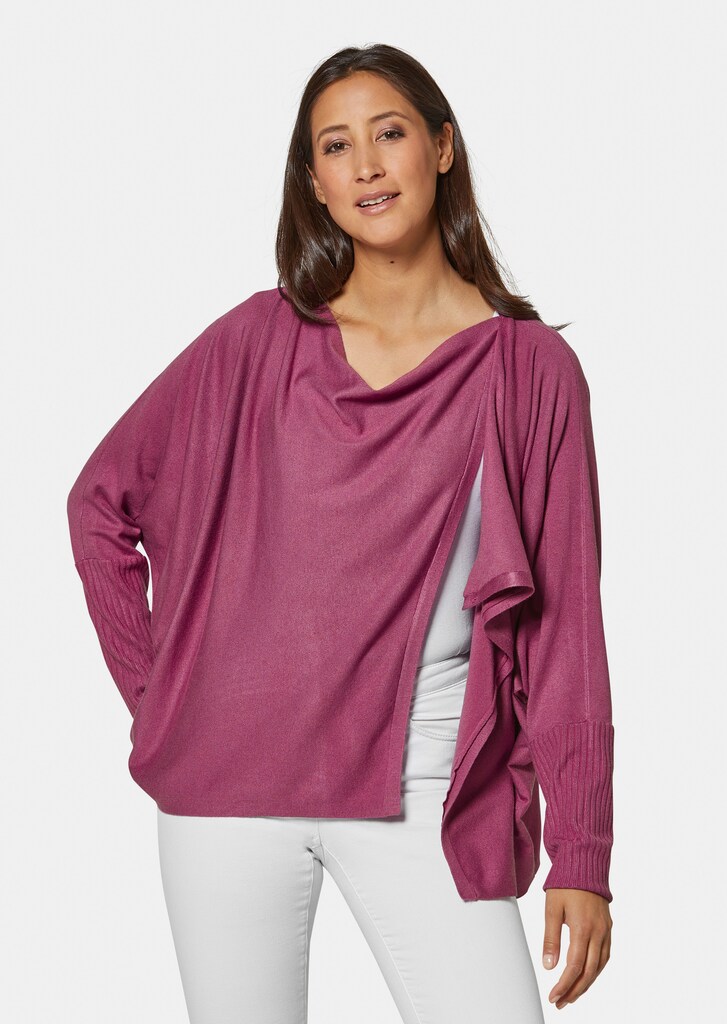 Two-in-One-Strick aus Jacke und Pullover in erika | MADELEINE Mode