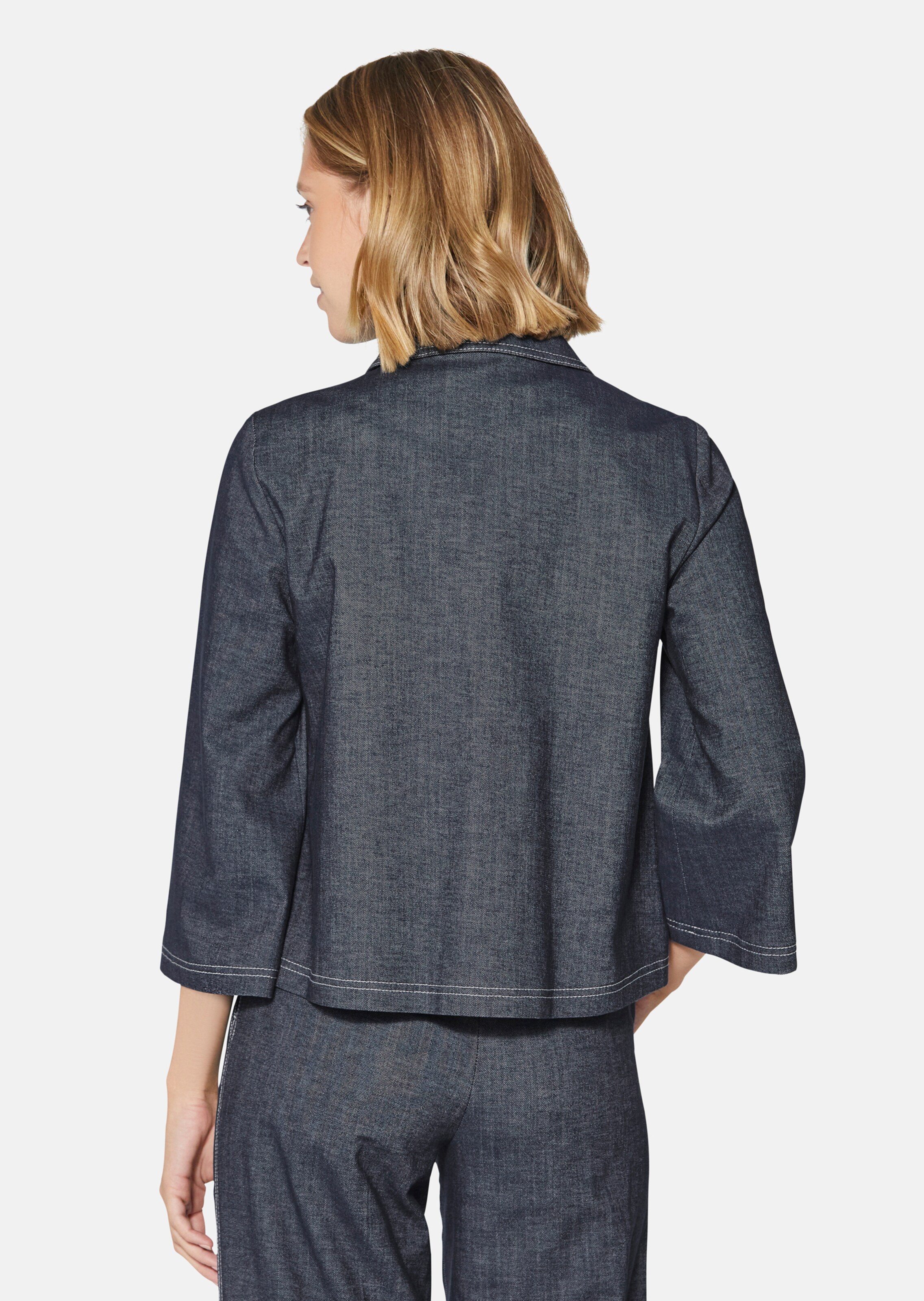 Casual short jacket with shortened sleeves in dark blue | MADELEINE Fashion