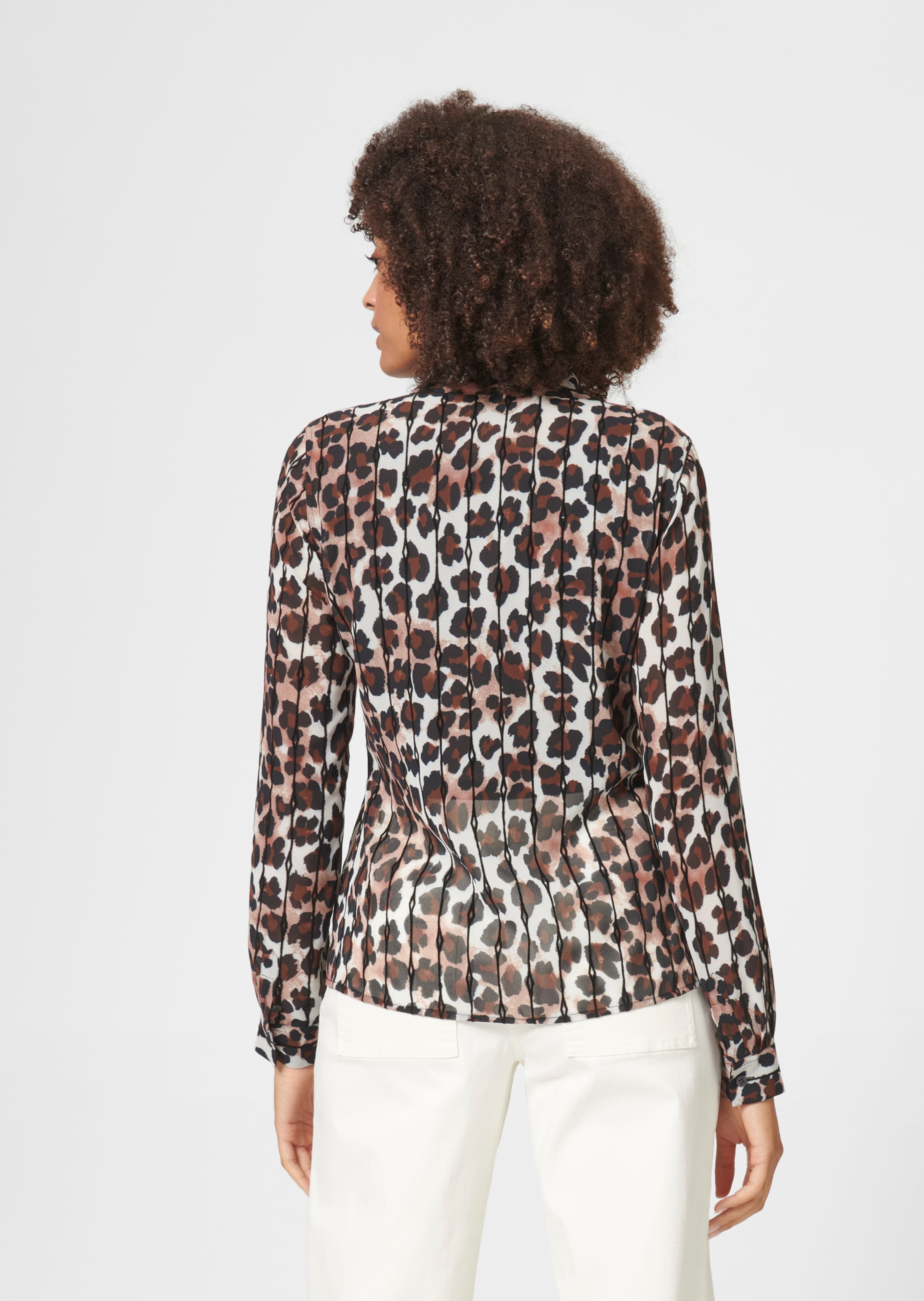 Chiffon Bluse Leo Print