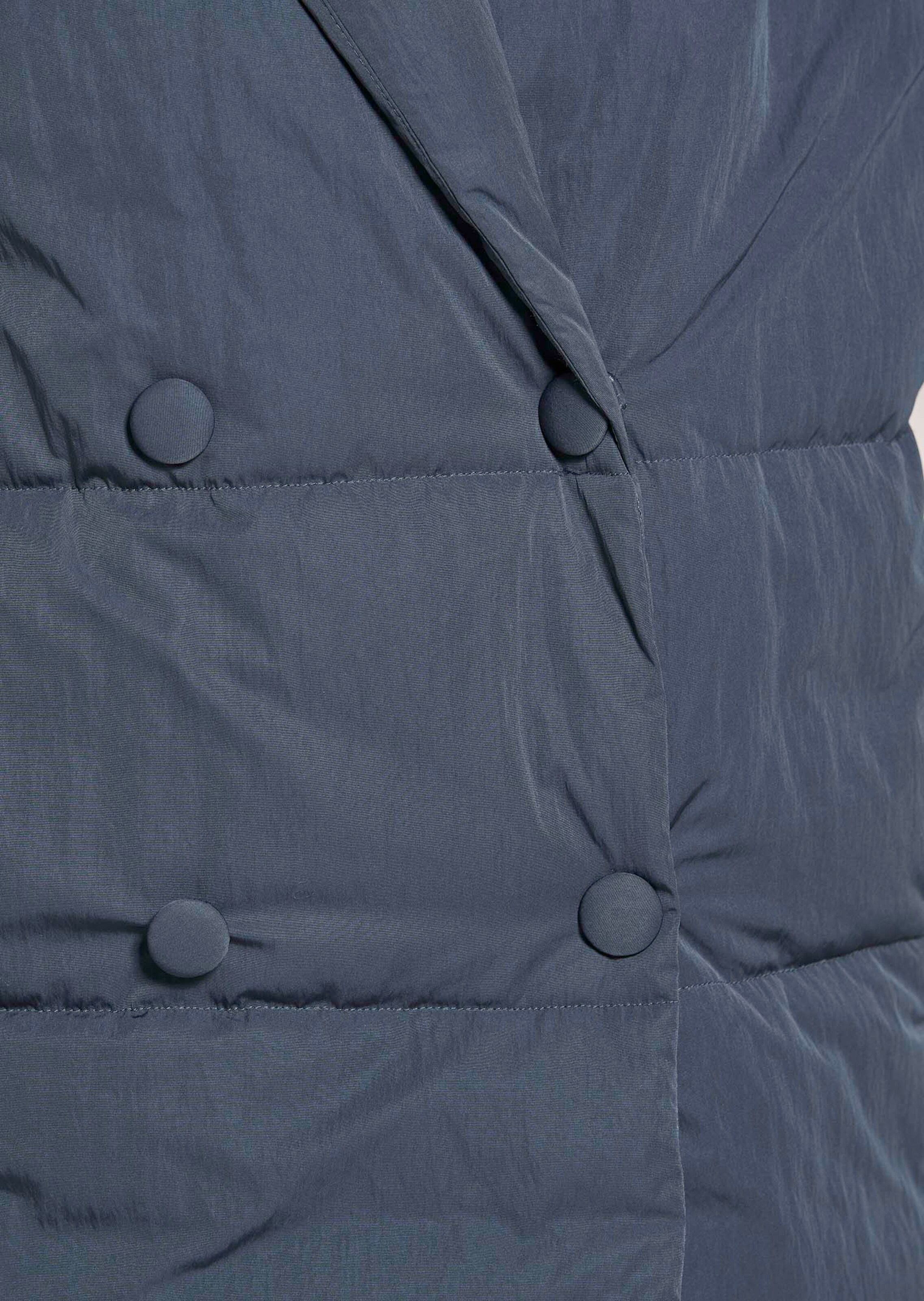 Oversized down jacket in steel blue