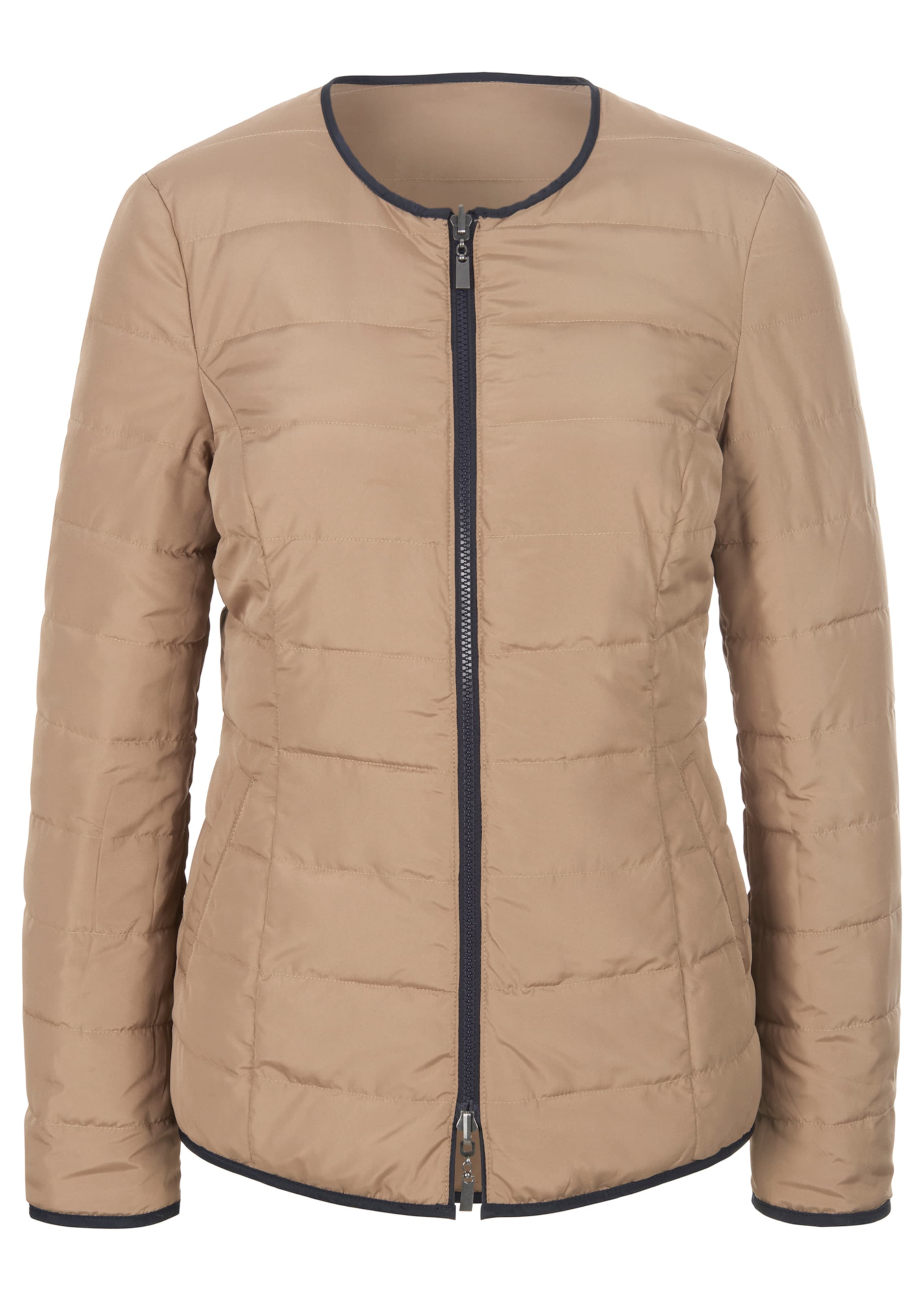 Reversible quilted jacket in navy / caramel | MADELEINE Fashion