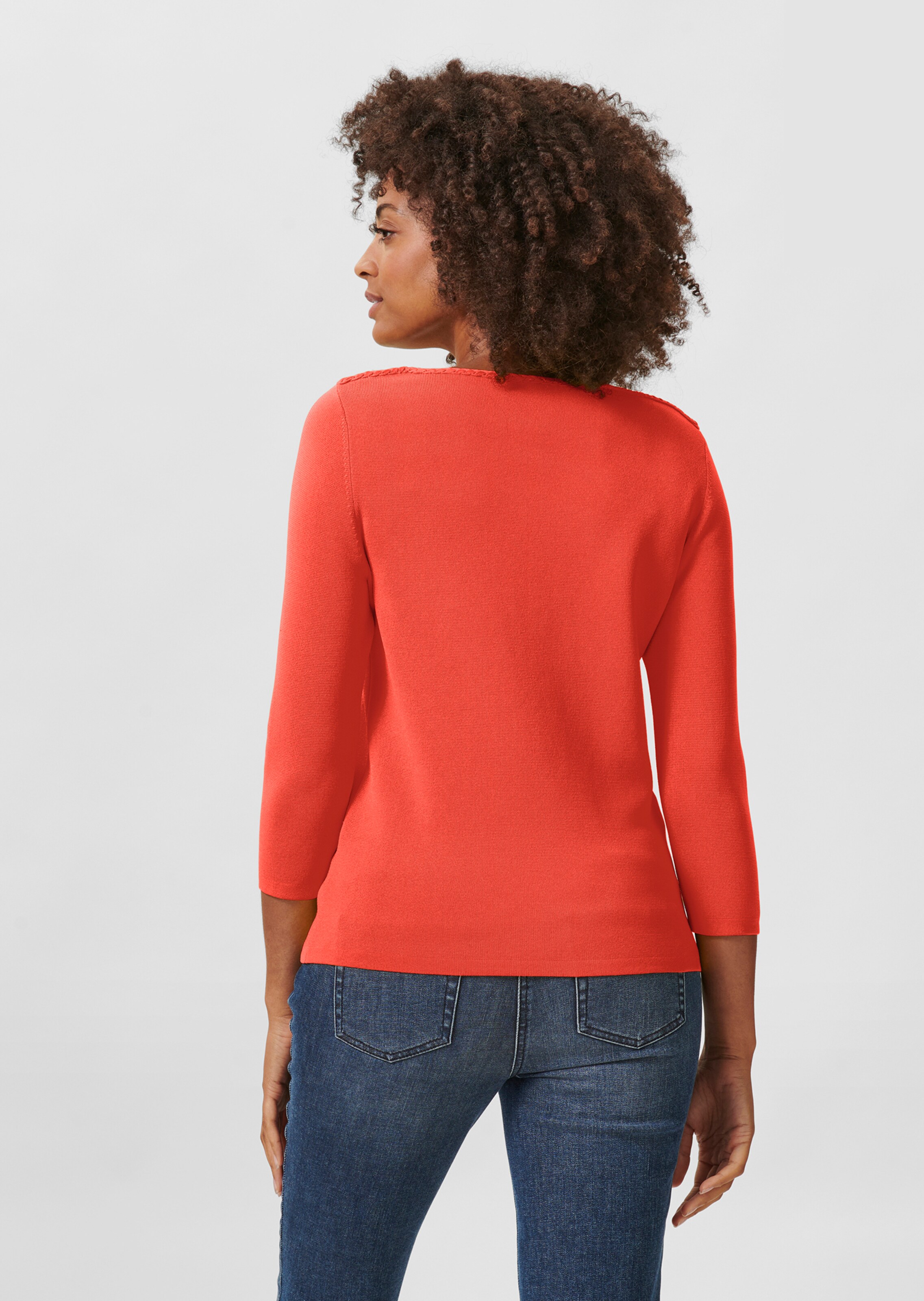 Pullover mit Flechtung in hummer | MADELEINE Mode