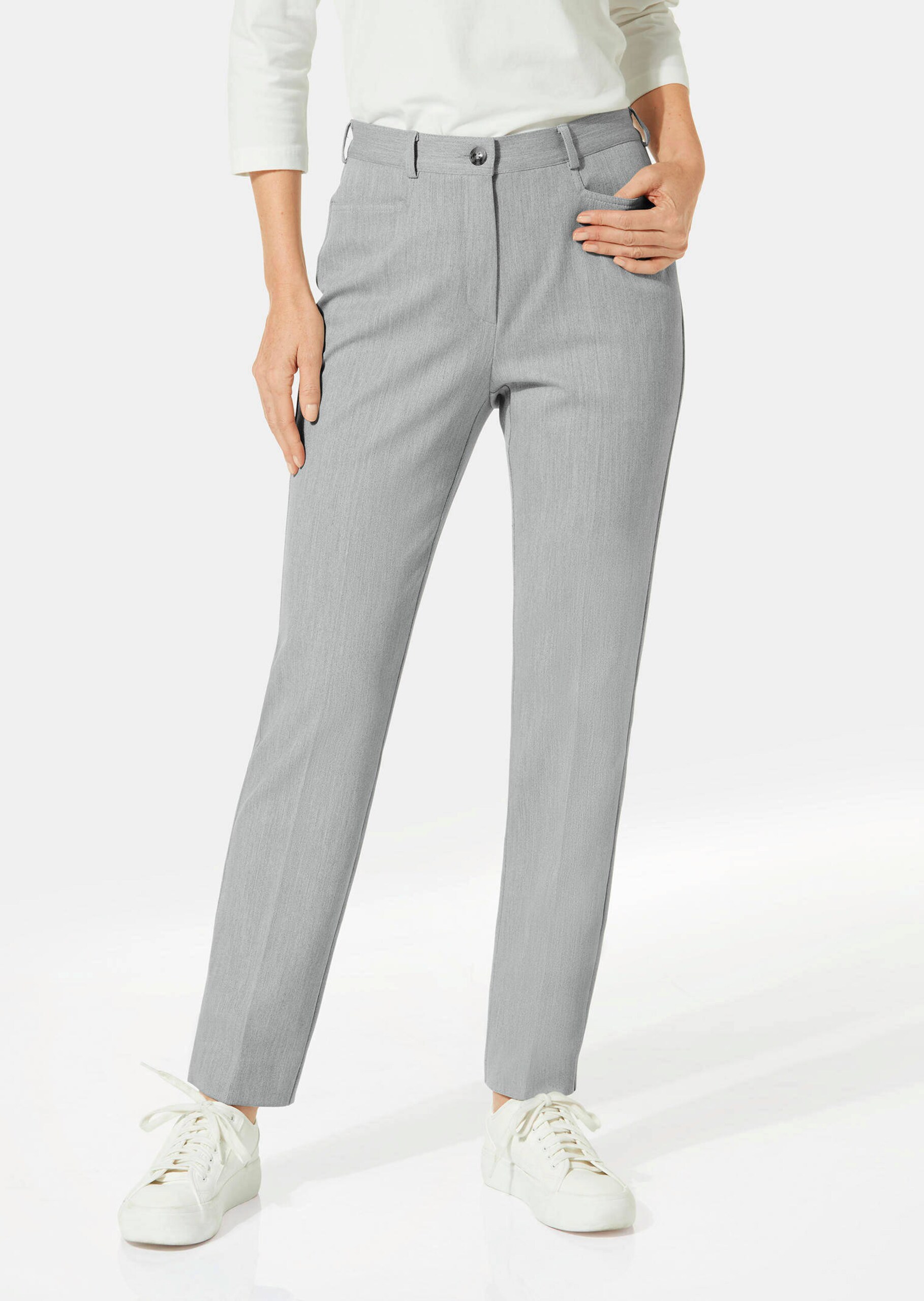 Elastische broek Adelina van Scheiter in grijs | atelier GOLDNER