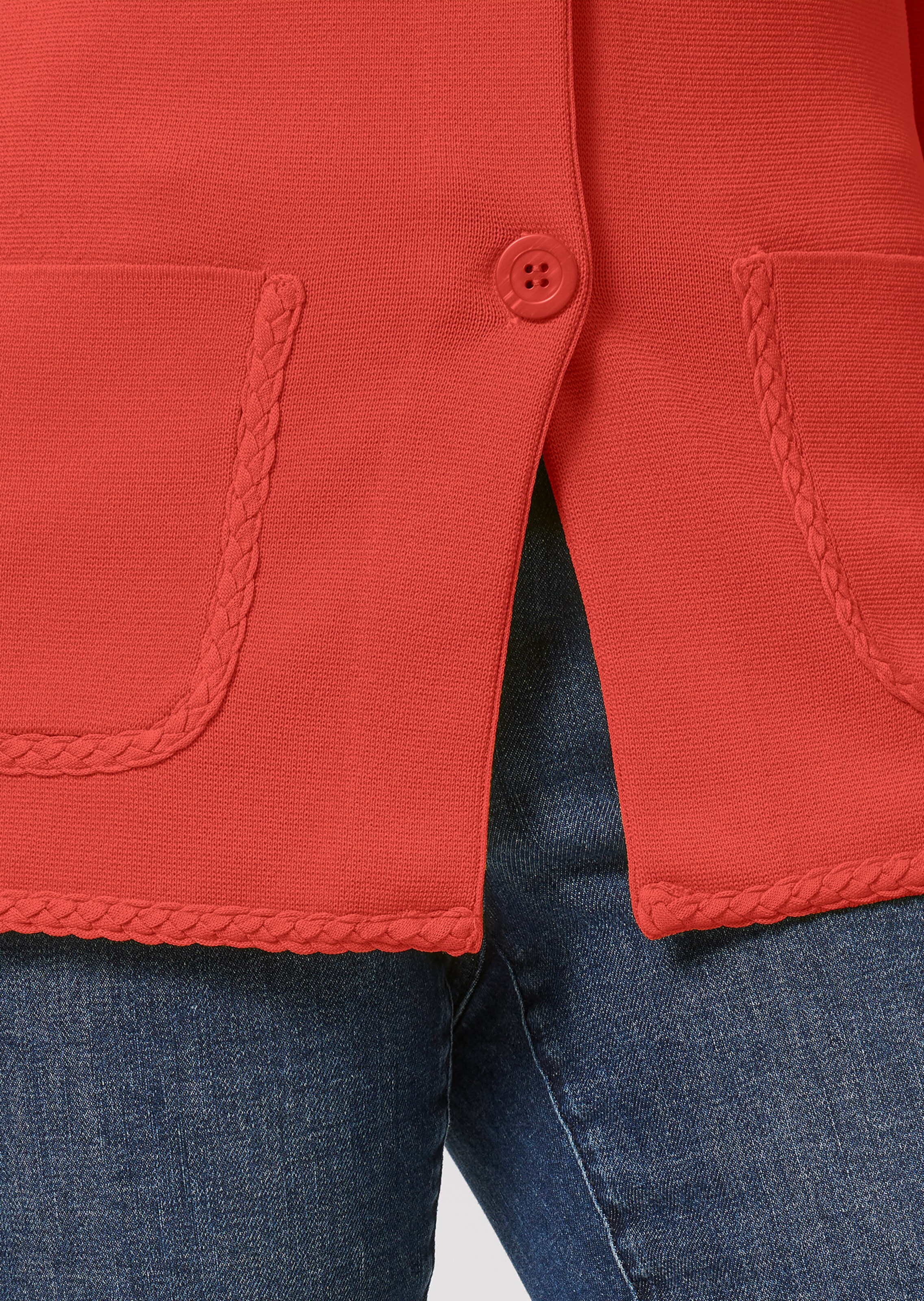 Strickblazer mit Flechtung in hummer | MADELEINE Mode